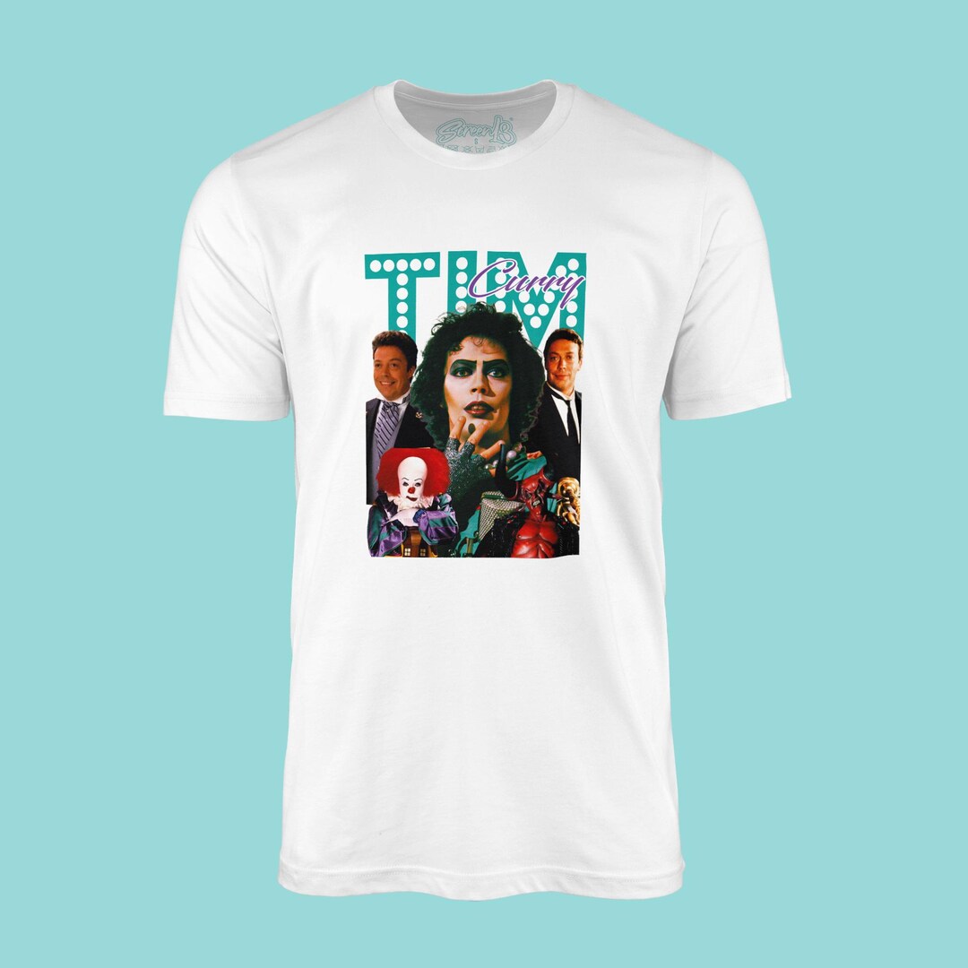 Tim Curry 90's Bootleg T-shirt White - Tim Curry Fan Art Iconic ...