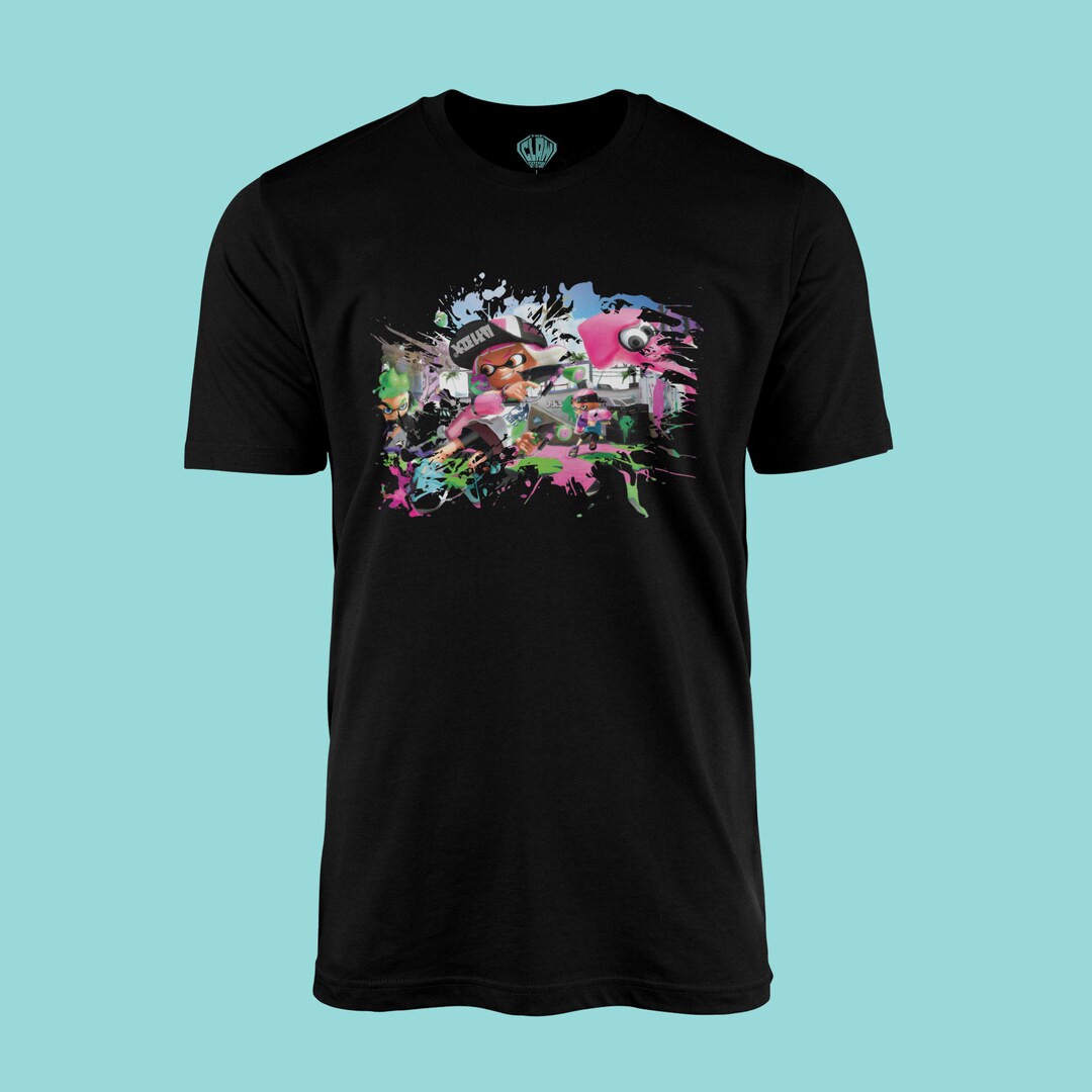 Splatoon War Splat Inspired T-shirt Black – Gamer Gift, Gamer Kid Teen ...