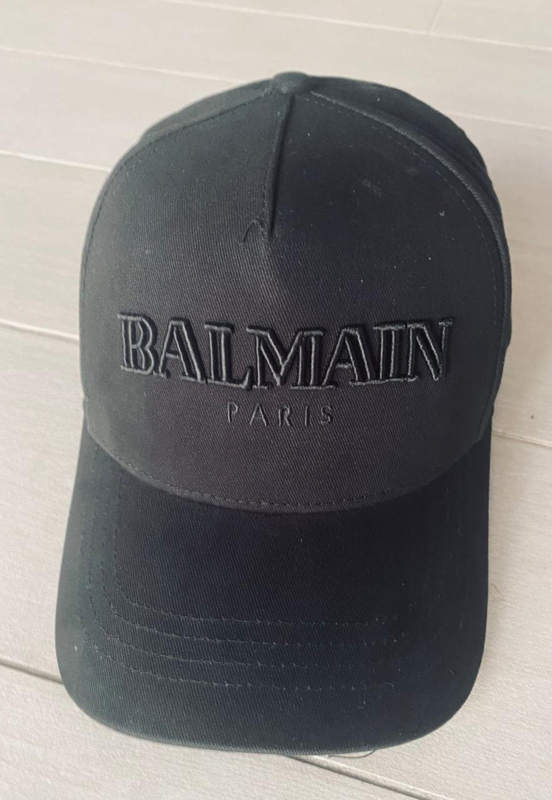 Vintage Balmain Baseball Cap Embroidered Adjustable Size Black - Etsy