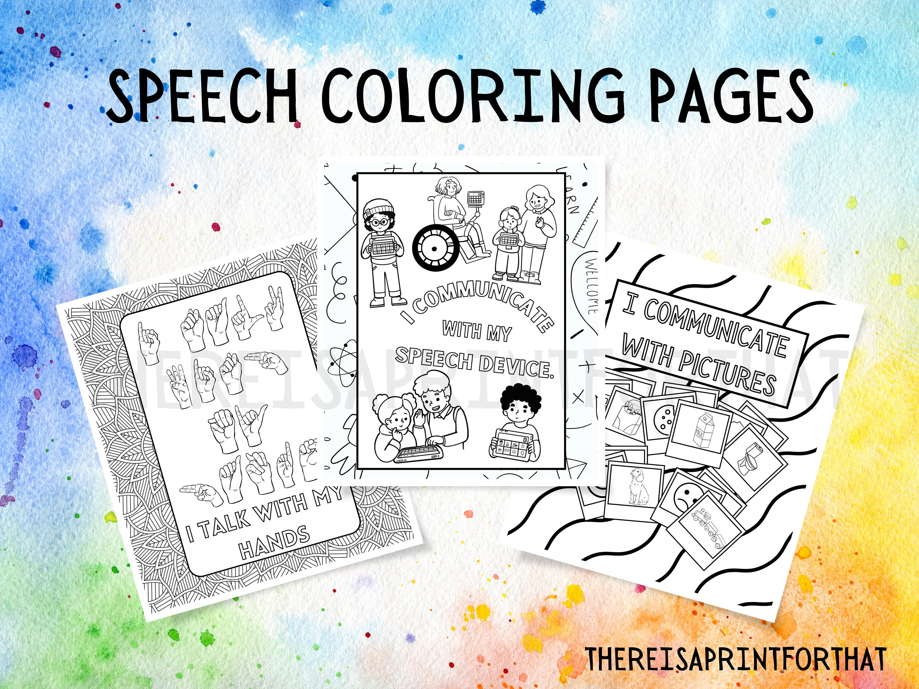Speech Therapy Coloring Pages | Speech Coloring Pages | Inclusion ...