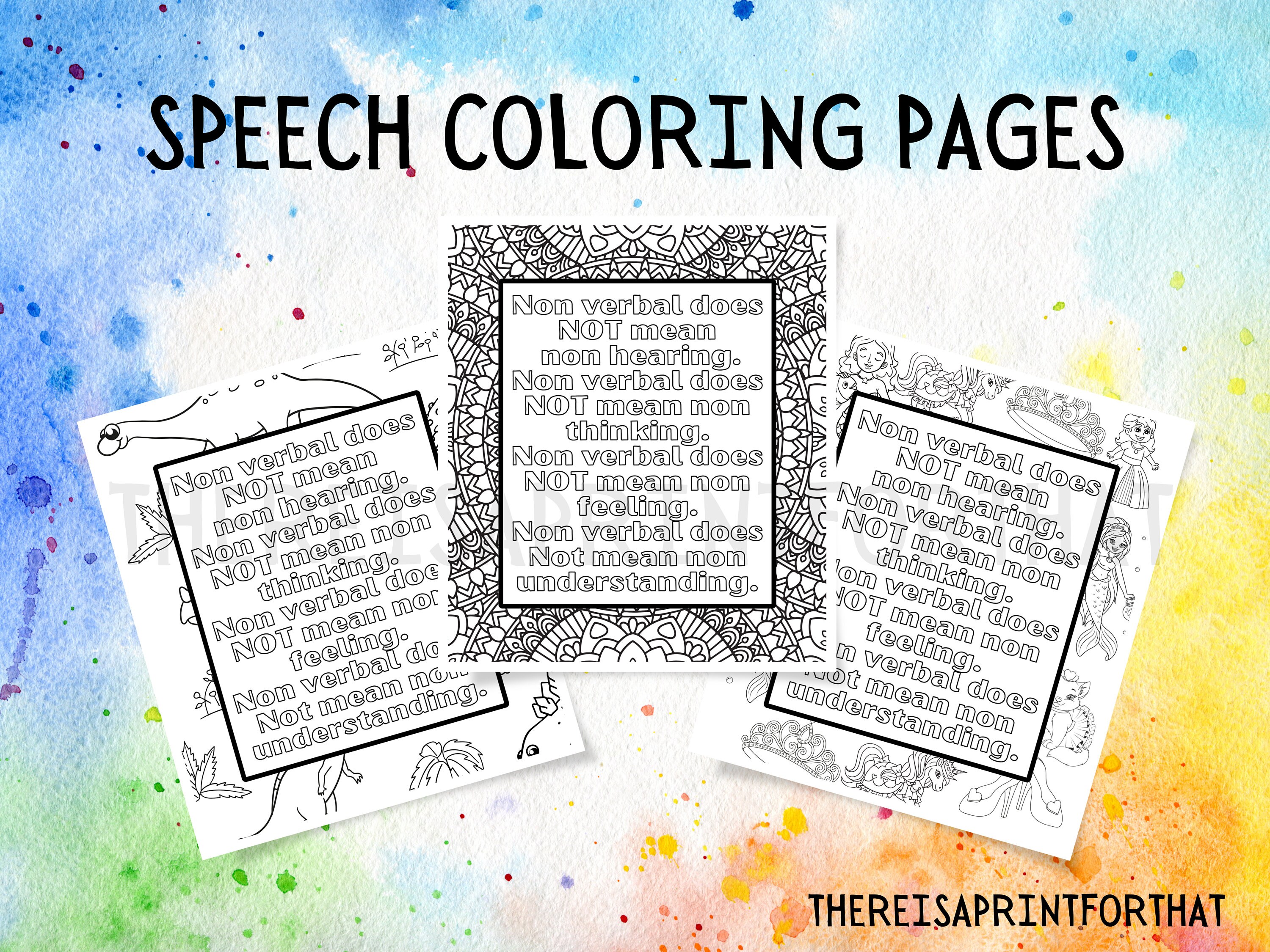 Speech Therapy Coloring Pages | Speech Coloring Pages | Inclusion ...