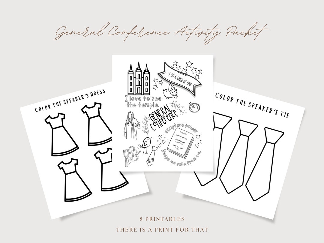 General Conference Printable Packet | LDS Conference Activity | LDS ...