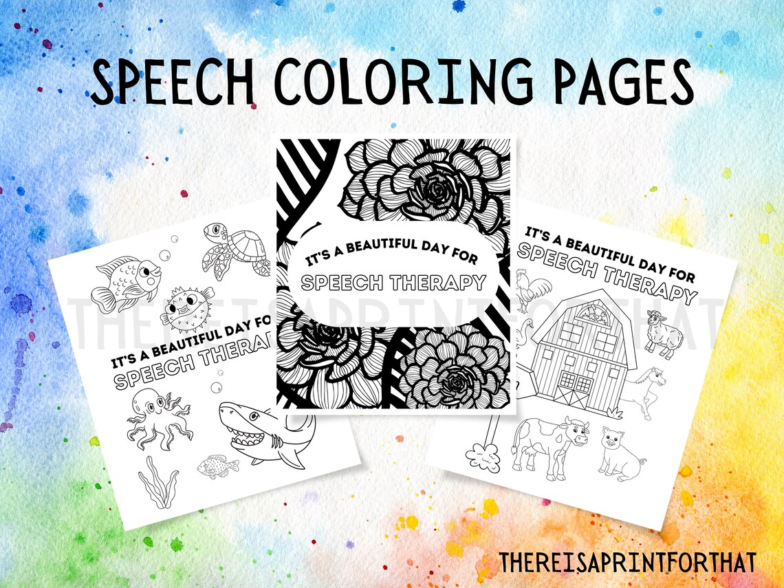 Speech Therapy Coloring Pages | Speech Coloring Pages | Inclusion ...