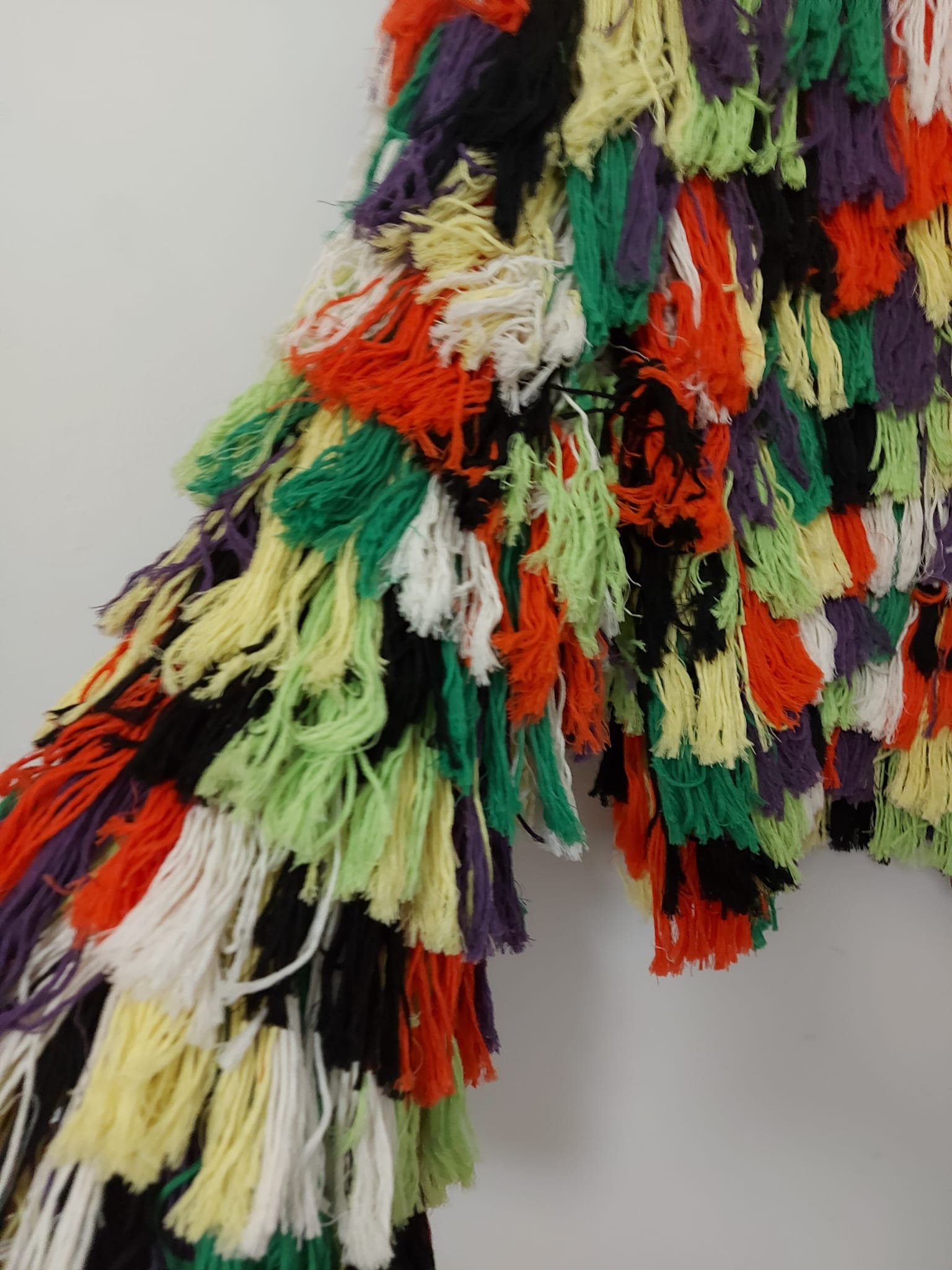 Mid Length Shaggy Jacket With Long Sleeves. Fringe Coat , Halloween ...