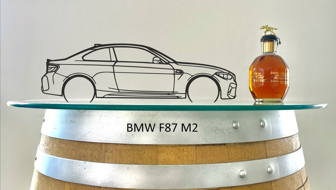 BMW F87 M2, Silhouette Art, Wall Art, 3D Druck, Wanddeko, 45cm lang ...