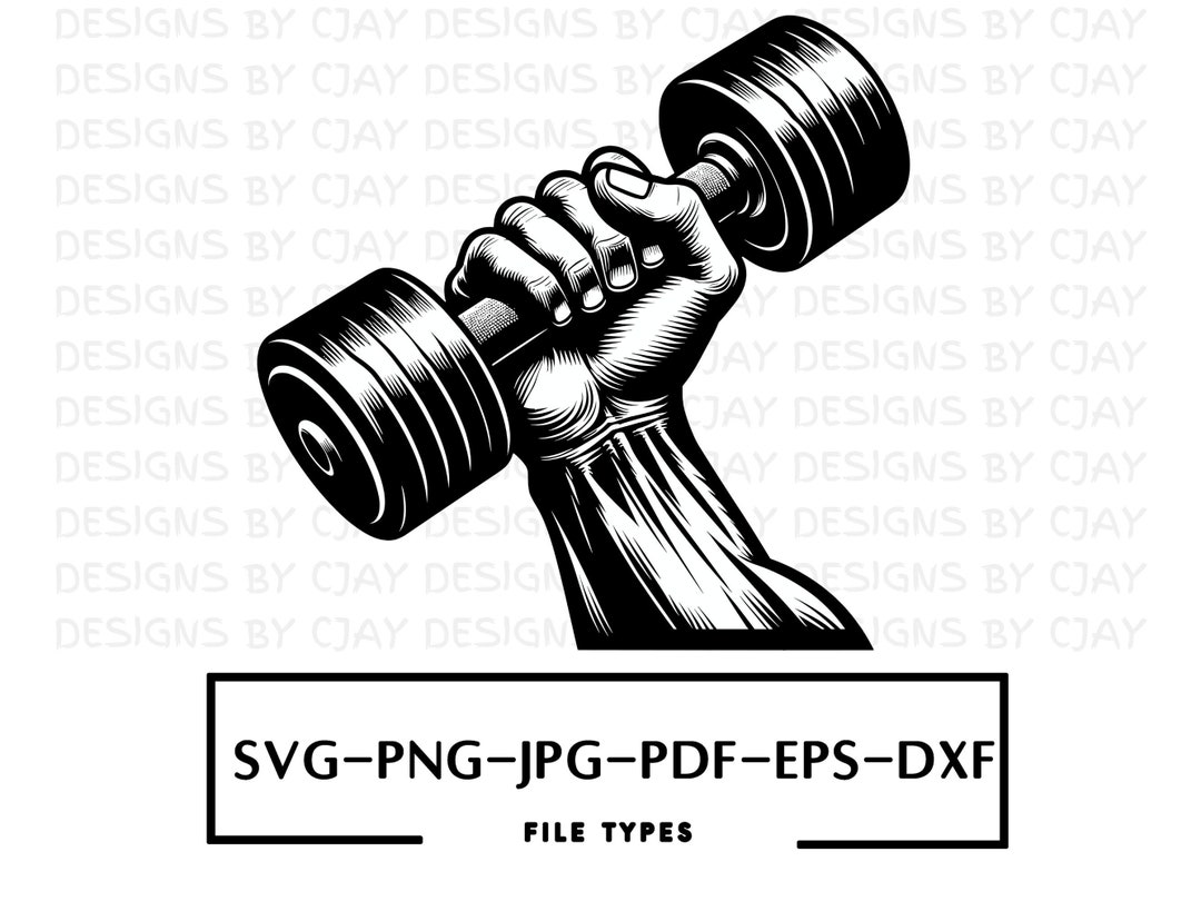 Dumbbell SVG | Workout SVG | Weight Lifting Clipart | Gym Cut Files ...