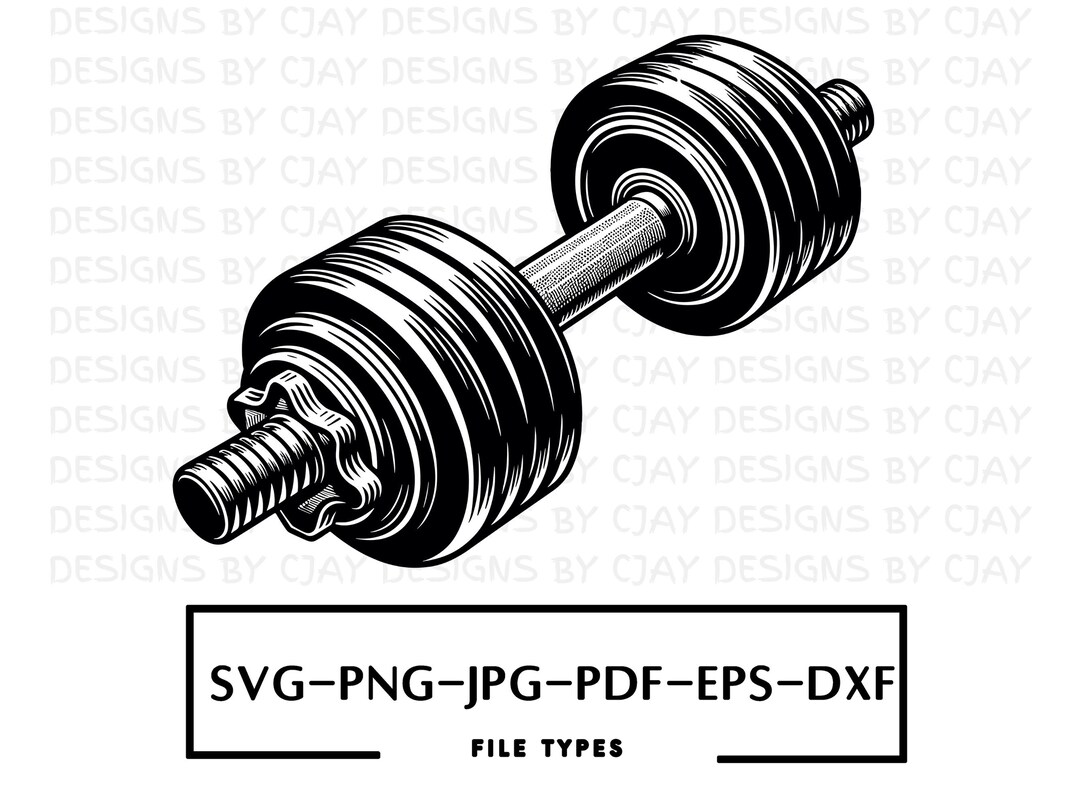 Dumbbell SVG | Fitness Clipart | Weight Lifting Clipart | Workout SVG ...