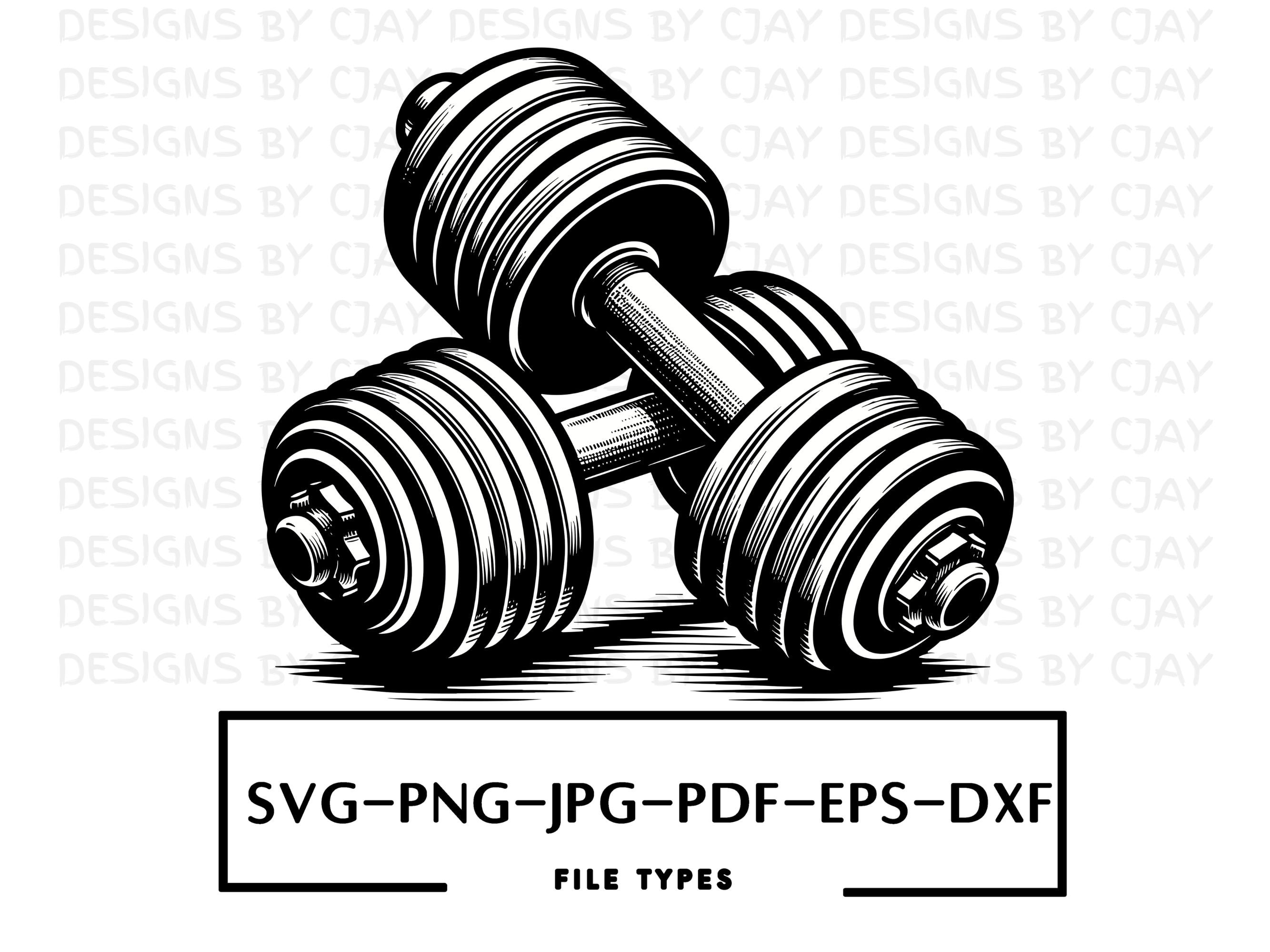 Dumbbell SVG | Weight Training SVG | Workout SVG | Gym Cut Files | Gym ...