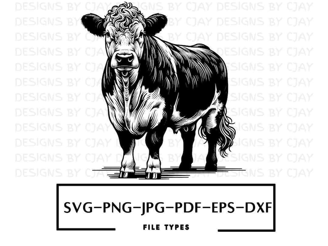 Hereford SVG | Hereford Cattle Svg | Farm Animal Vector Svg | Cow Head ...