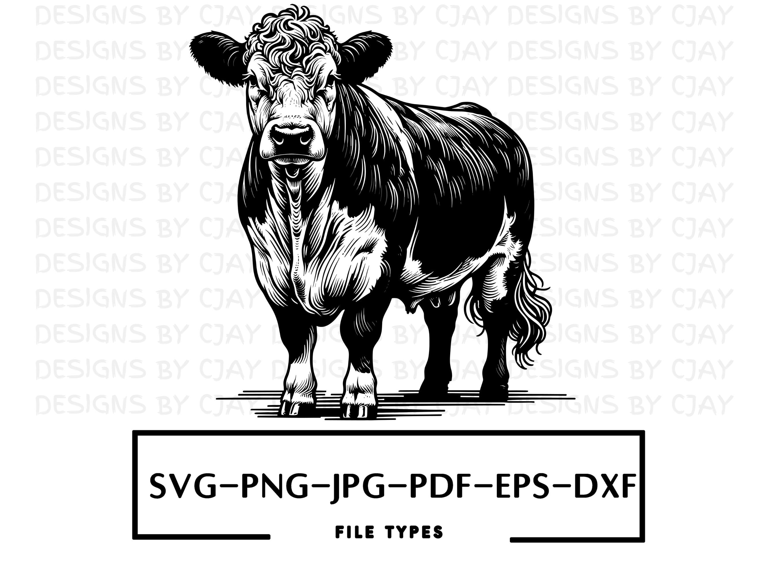Hereford SVG | Hereford Cattle Svg | Farm Animal Vector Svg | Cow Head ...