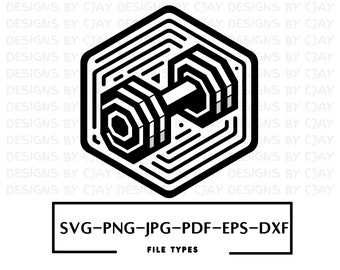 Dumbbell SVG | Weight Training SVG | Workout SVG | Gym Cut Files | Gym ...