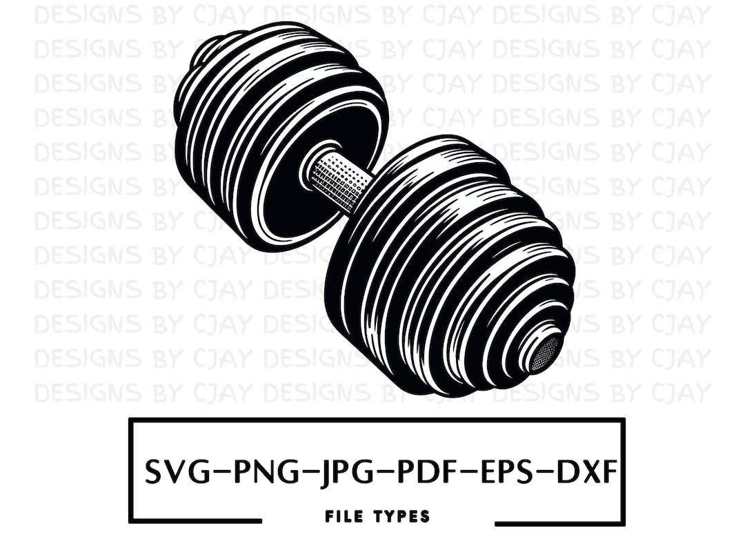 Dumbbell SVG | Gym Cut Files | Weight Lifting SVG | Workout Svg ...