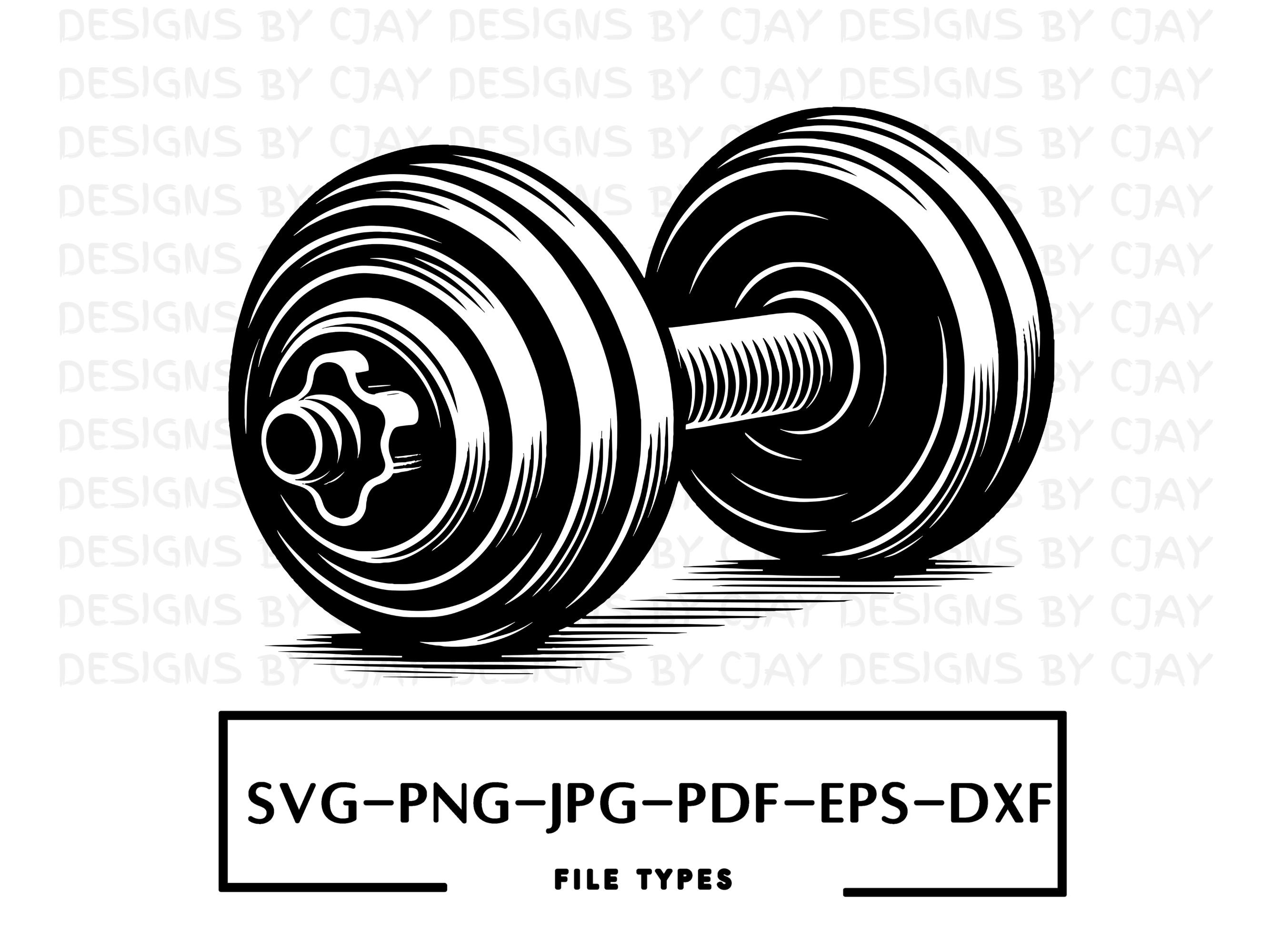 Dumbbell SVG | Weight Lifting SVG | Gym Cut Files | Workout Svg ...
