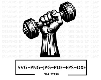 Dumbbell SVG | Weight Training SVG | Workout SVG | Gym Cut Files | Gym ...
