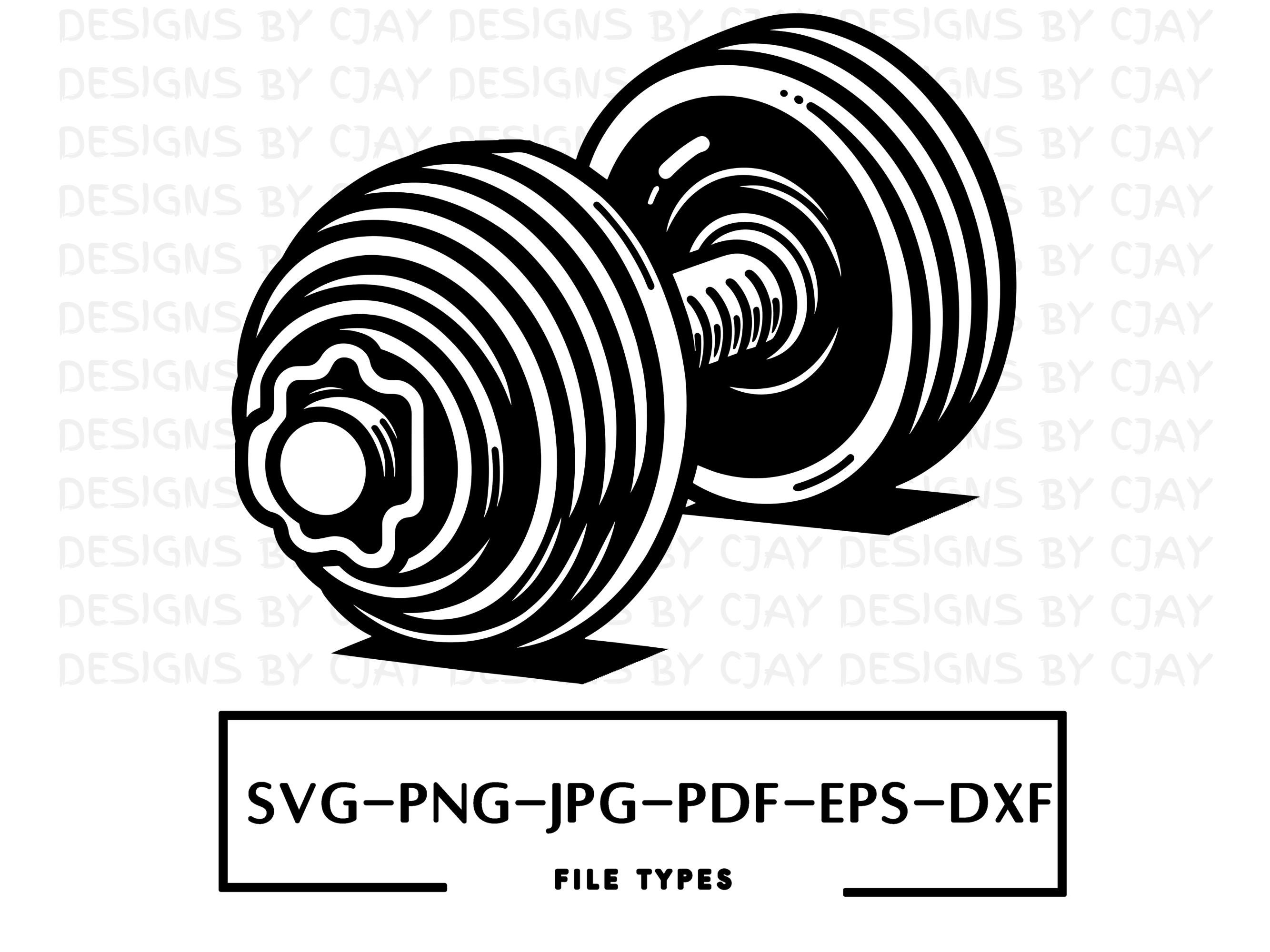 Dumbbell SVG | Barbell Svg | Crossfit Svg | Gym Silhouette | Weights ...