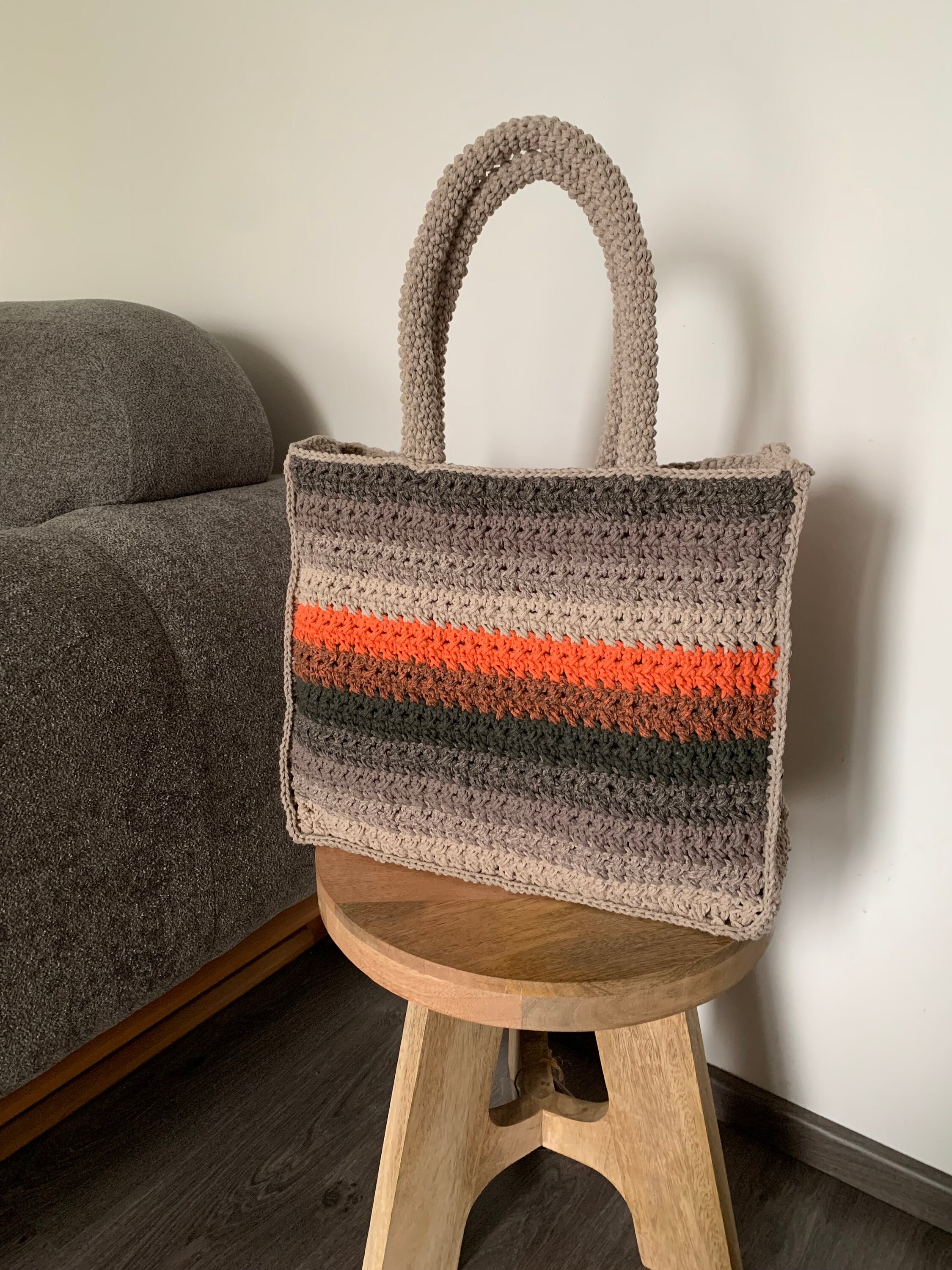 Crochet Tote Bag Pattern, Pdf Pattern, Yarn Bag, Crochet Pattern, Tote ...