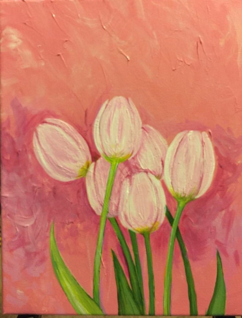 Tulip on Canvas - Etsy
