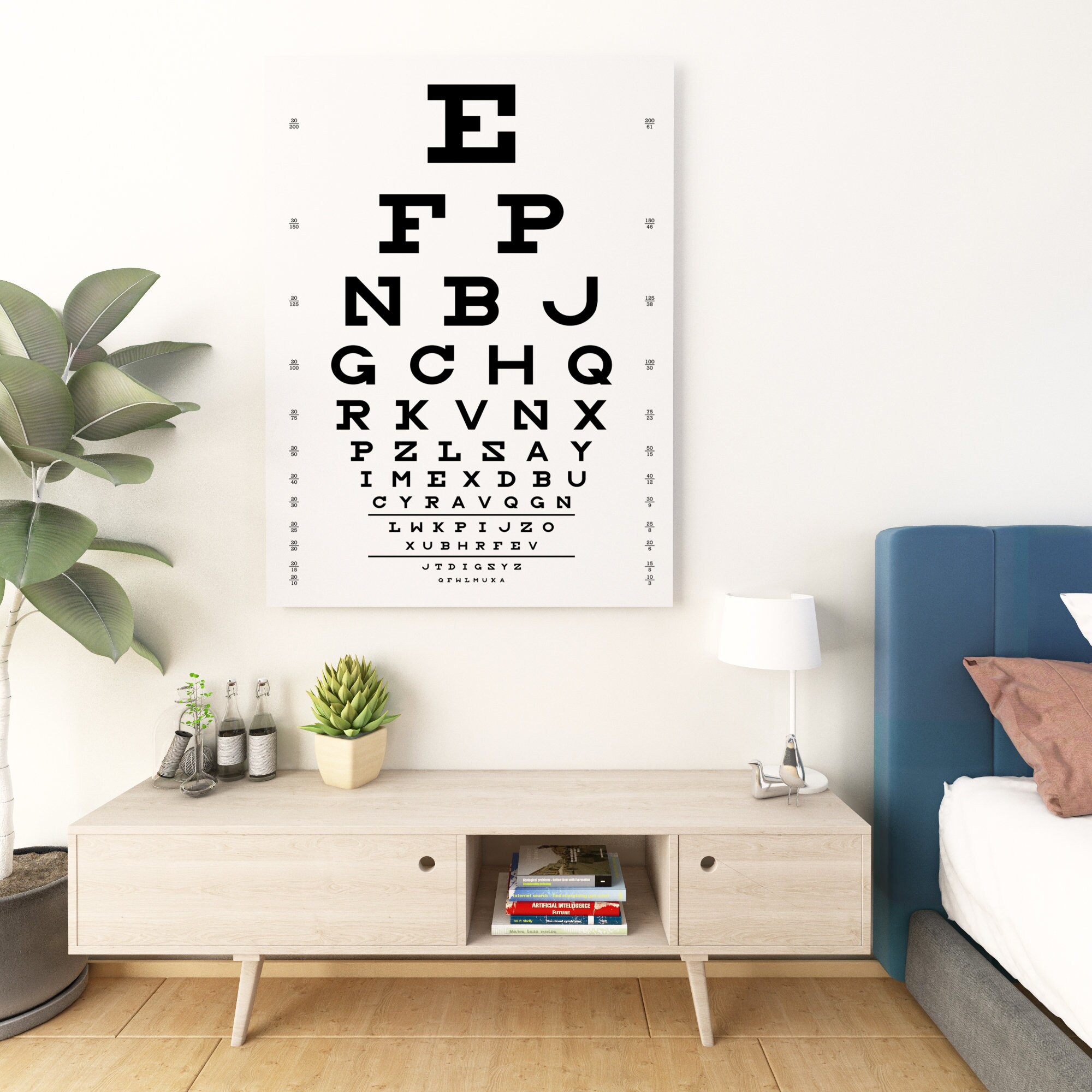 Snellen Chart Canvas, Eye Test Chart Canvas, Snellen Eye Chart Canvas ...
