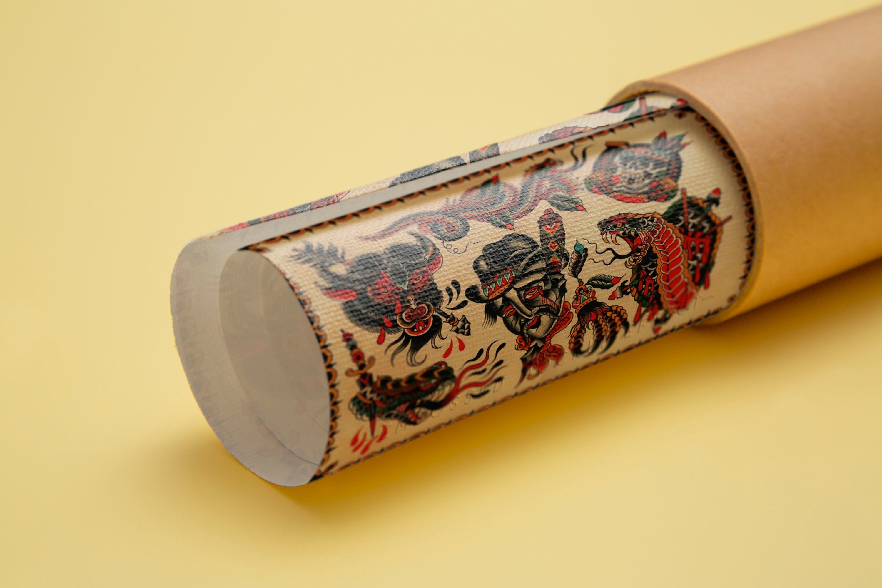 American Traditional Tattoo Canvas: Old School Ink Design - Etsy