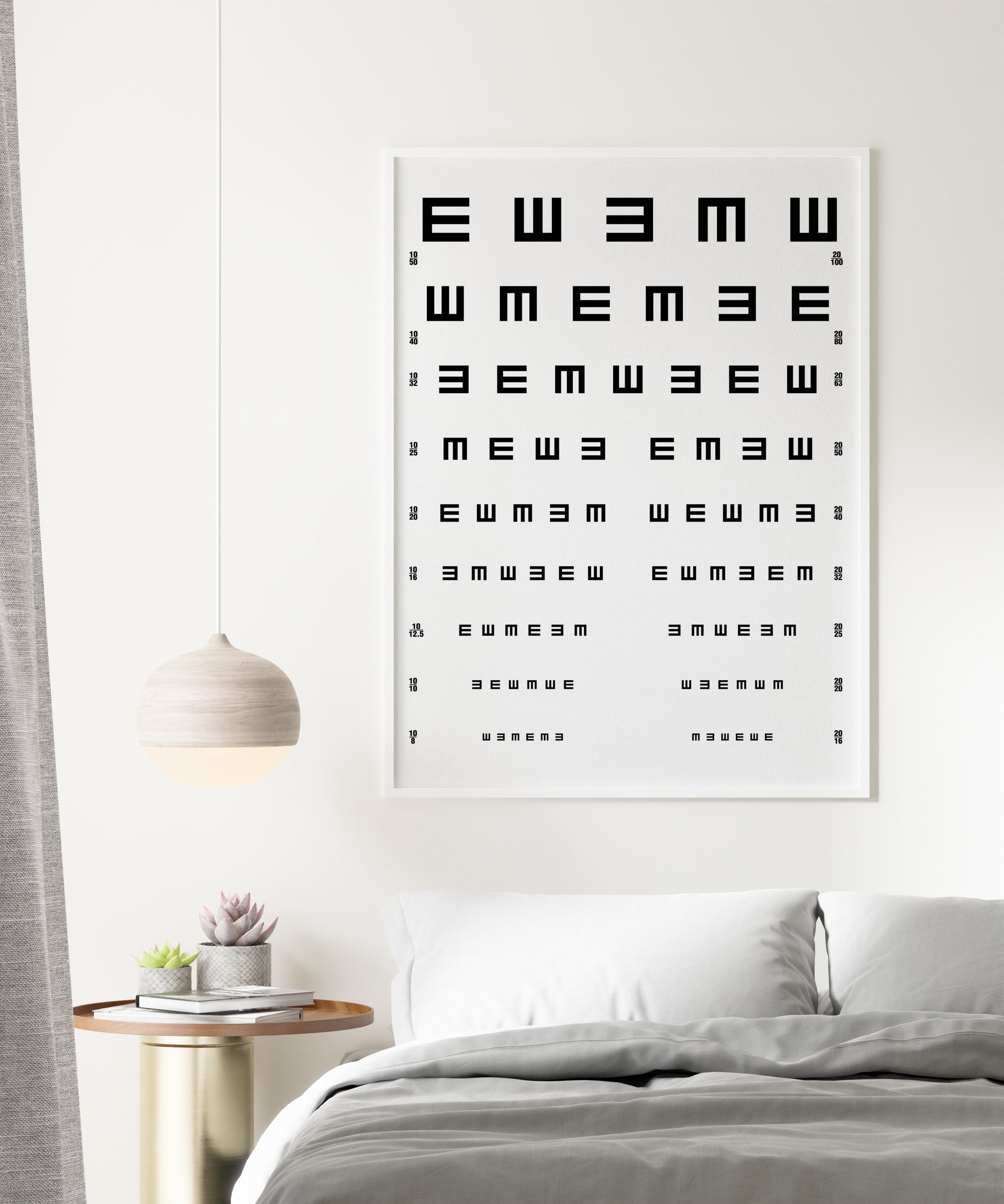 Snellen Chart Canvas, Eye Test Chart Canvas, Snellen Eye Chart Canvas ...
