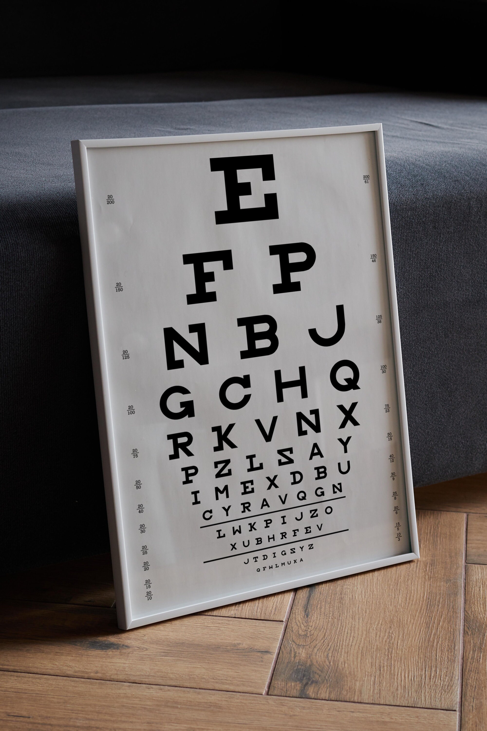 Snellen Chart Canvas, Eye Test Chart Canvas, Snellen Eye Chart Canvas ...