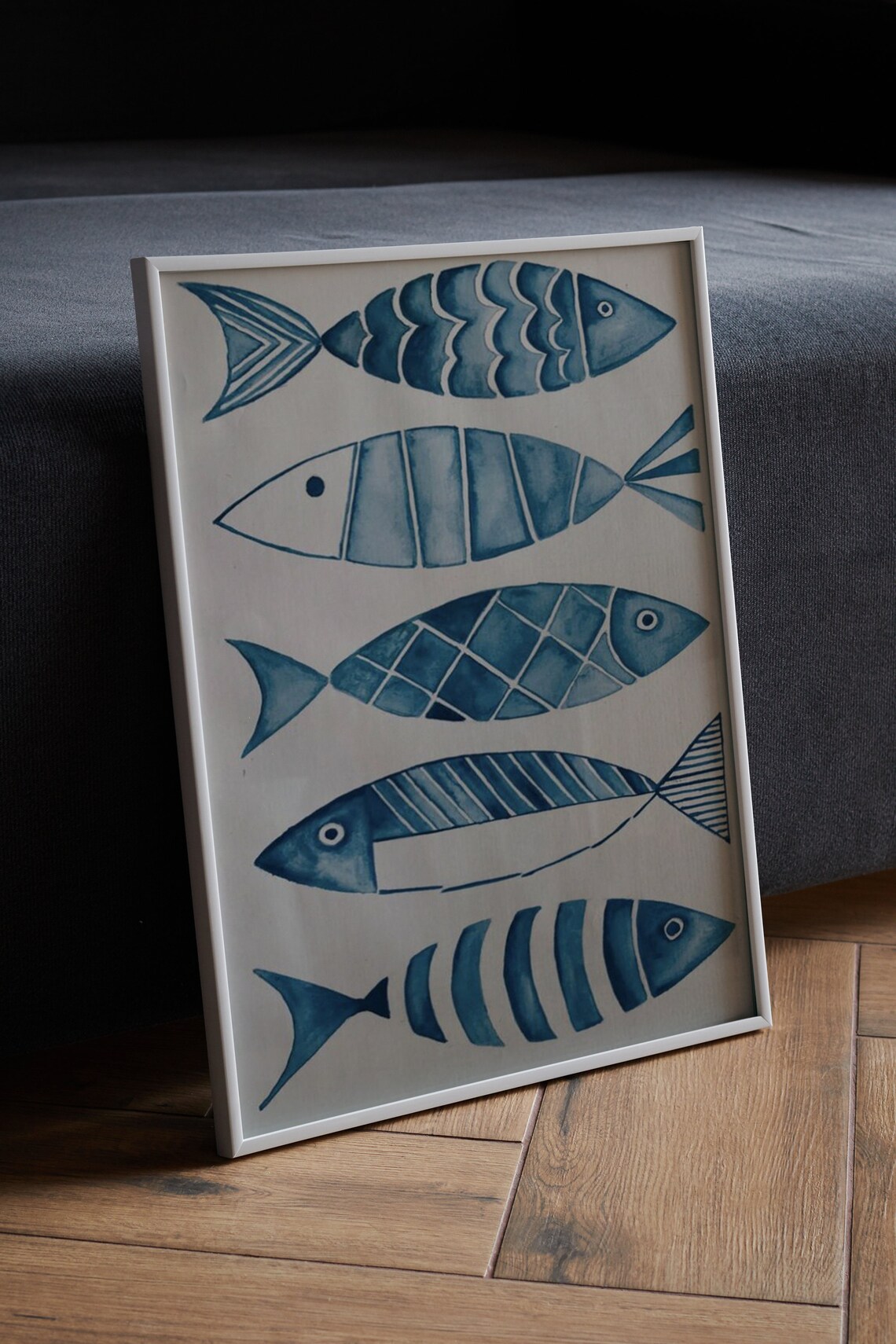 Fish Canvas, Blue Canvas, Office Decor, Hotel Decor, Popular Wall Art ...