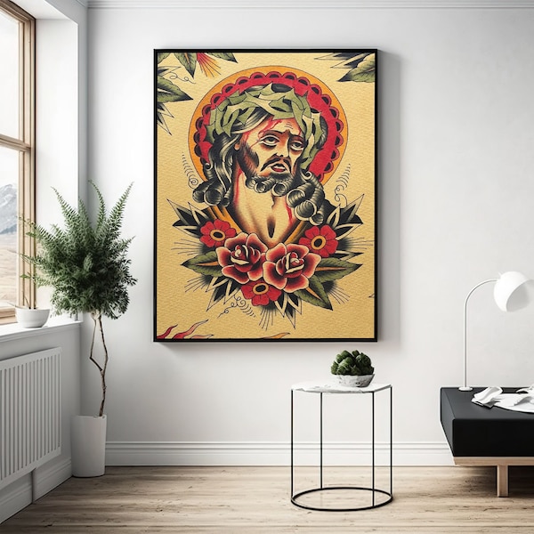 American Traditional Jesus - Etsy