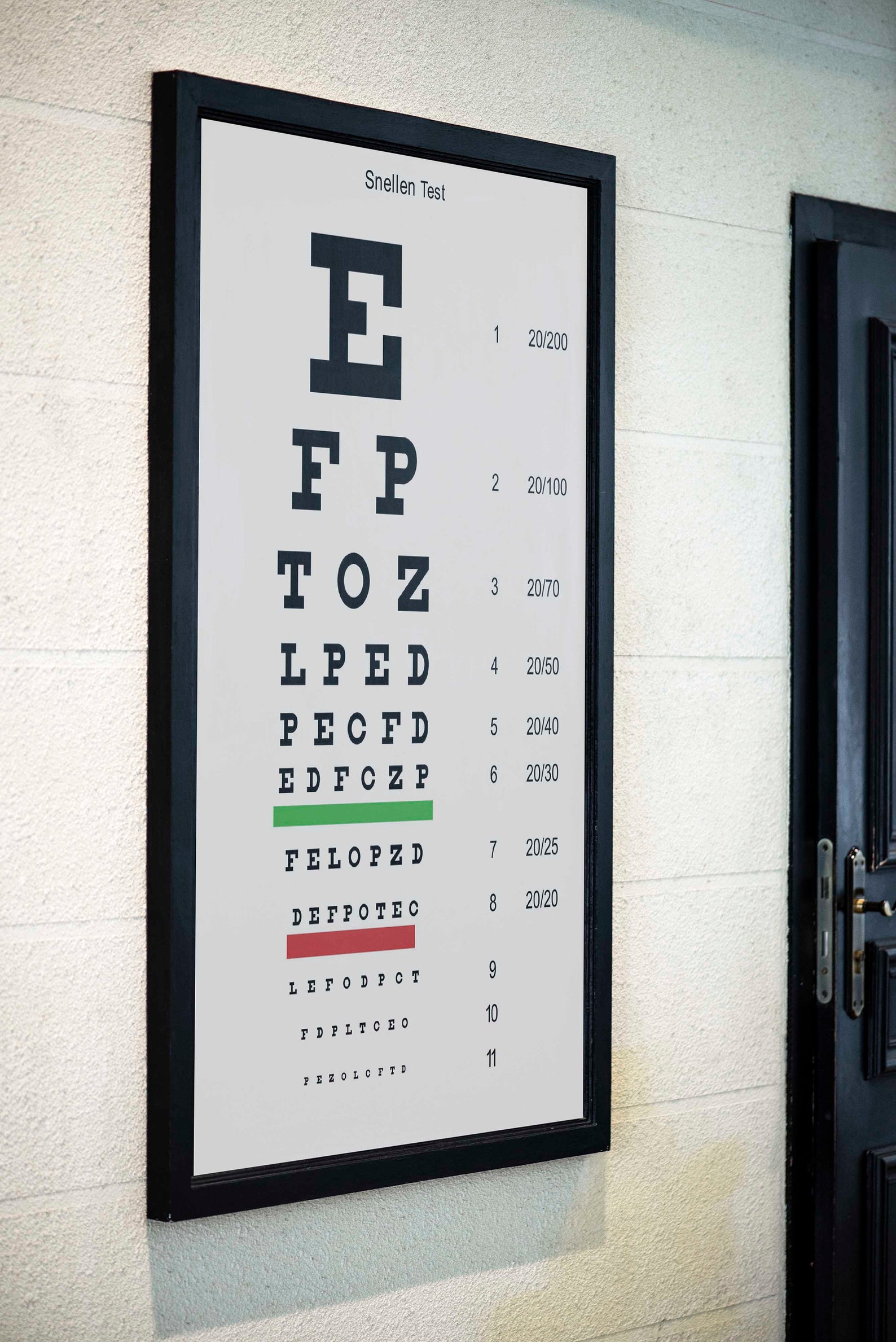 Snellen Chart Canvas, Eye Test Chart Canvas, Snellen Eye Chart Canvas ...