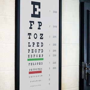 Snellen Chart Canvas: Eye Test Vision Chart Art - Etsy