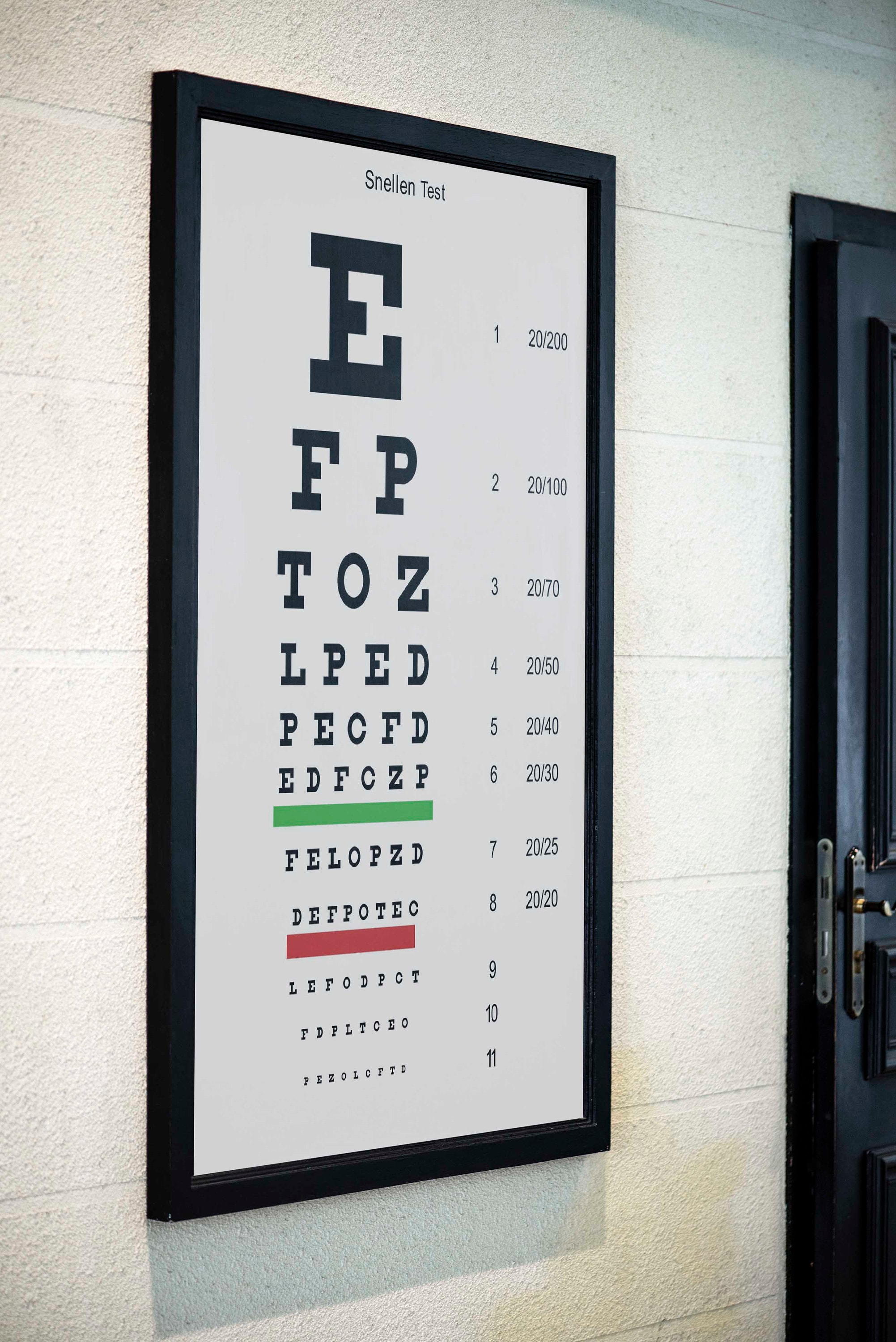 Snellen Chart Canvas, Eye Test Chart Canvas, Snellen Eye Chart Canvas ...