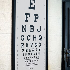 Snellen Chart Canvas, Eye Test Chart Canvas, Snellen Eye Chart Canvas ...