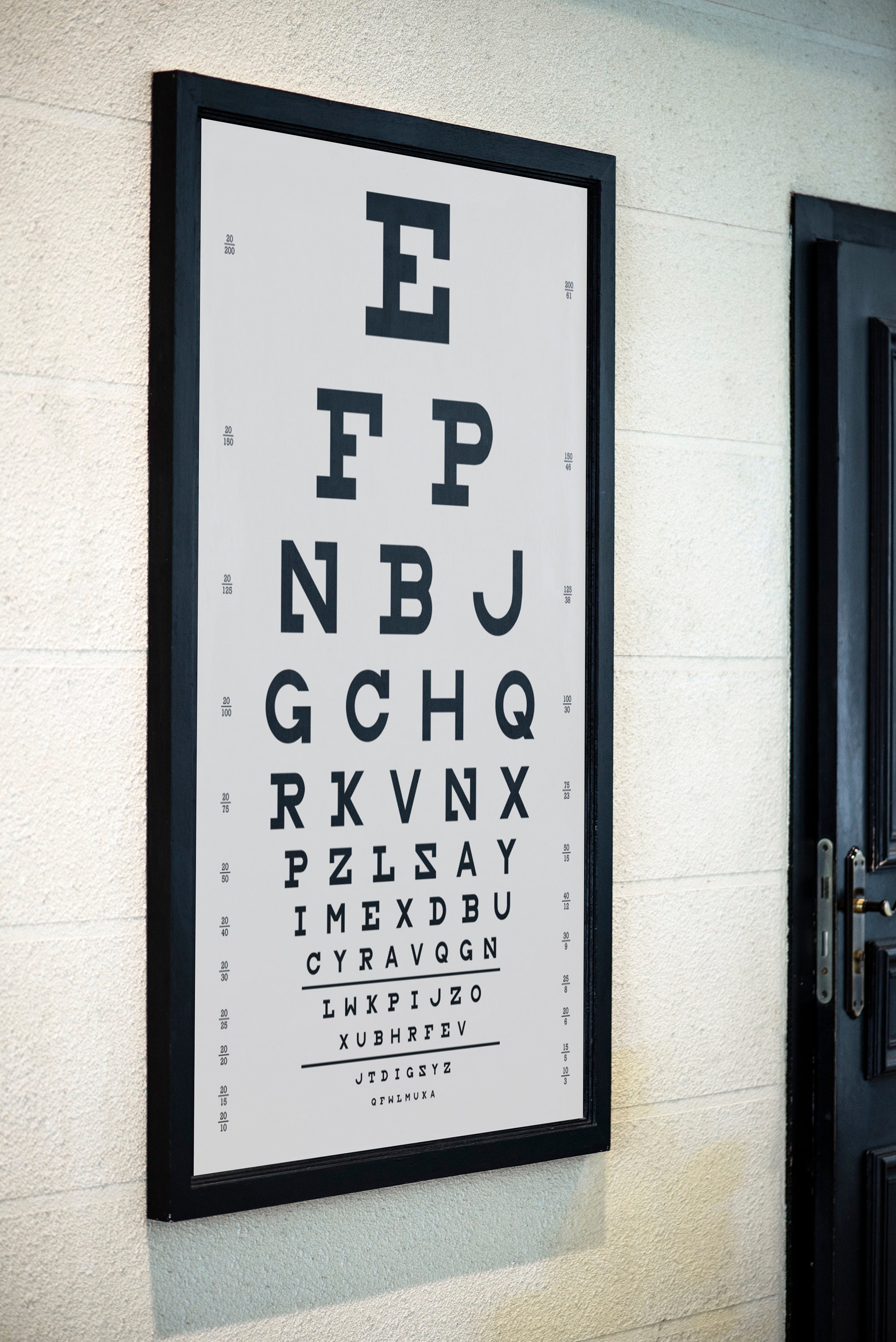 Snellen Chart Canvas, Eye Test Chart Canvas, Snellen Eye Chart Canvas ...