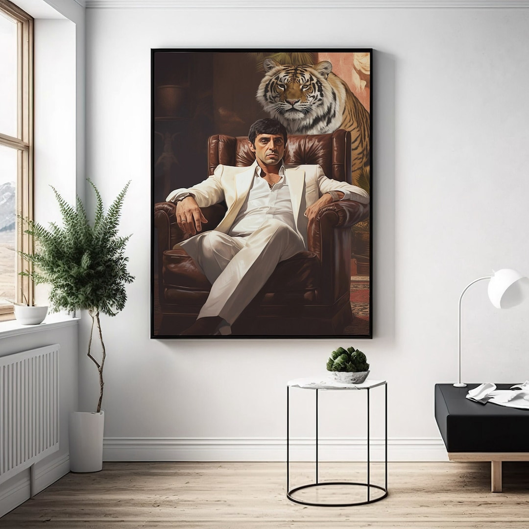 Scarface Canvas, Scarface Wall Art, Tony Montana Canvas, Movie Poster ...