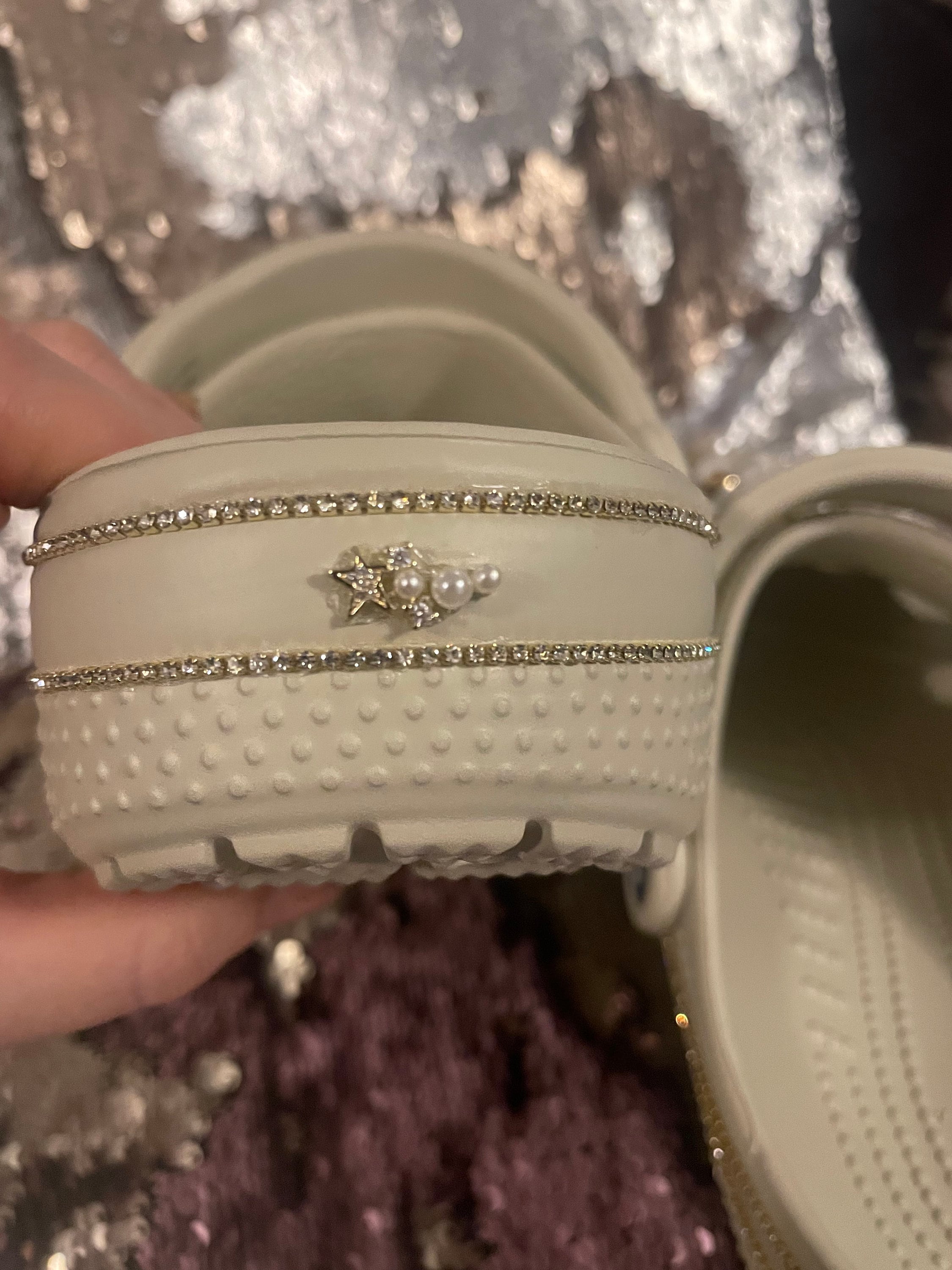 Beautiful New in Gold Custom Crocs - Etsy UK