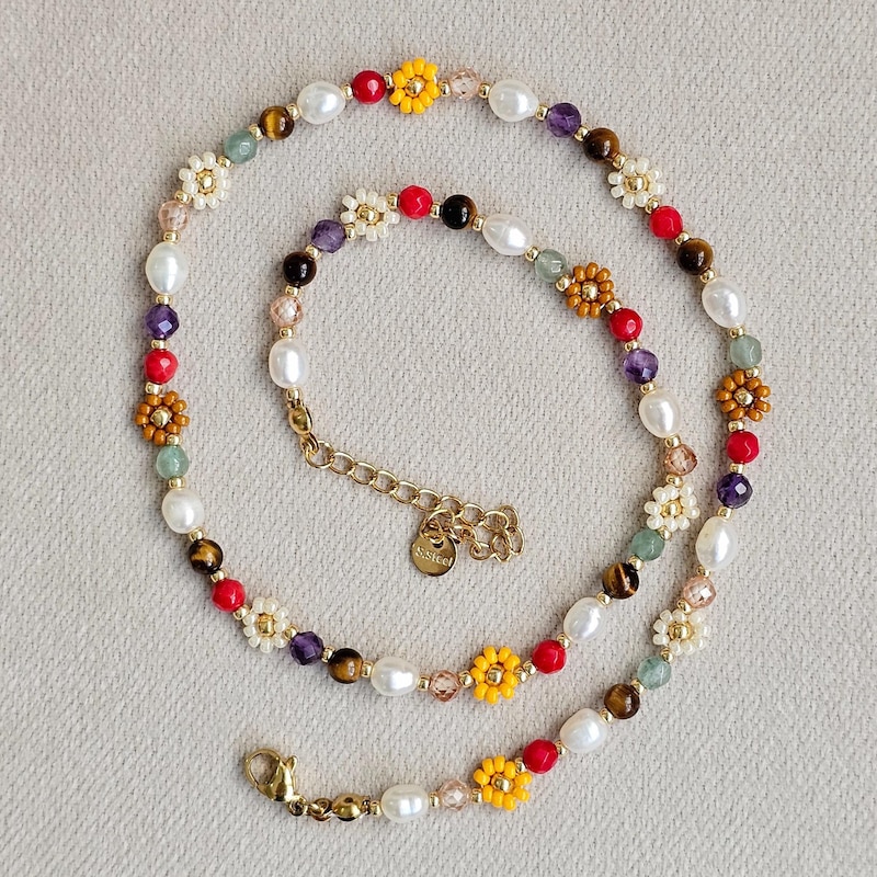 Bead Necklace Handmade - Etsy