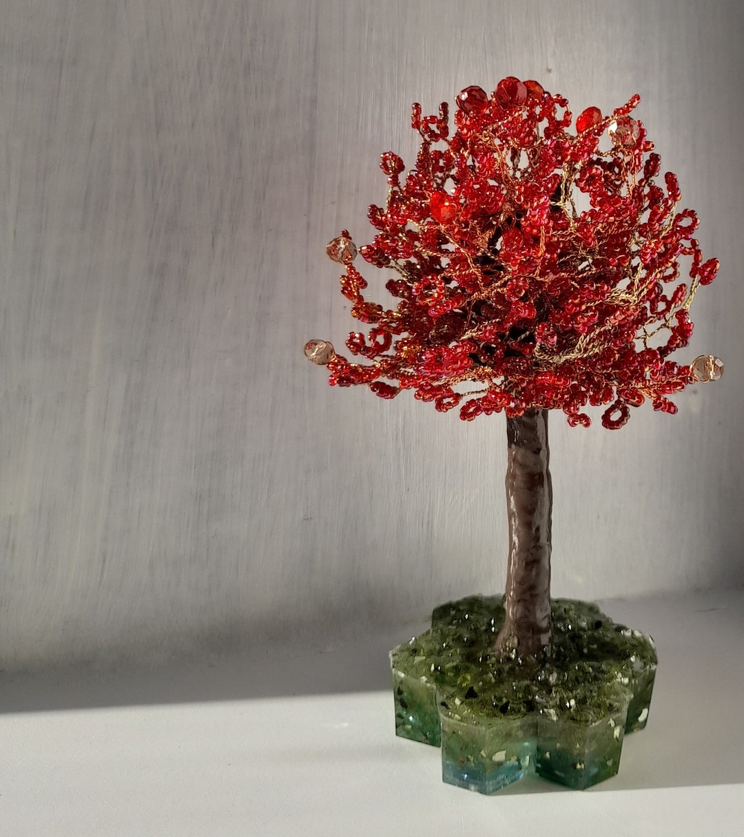 Red Crystal Beaded Hawthorne Tree - Etsy