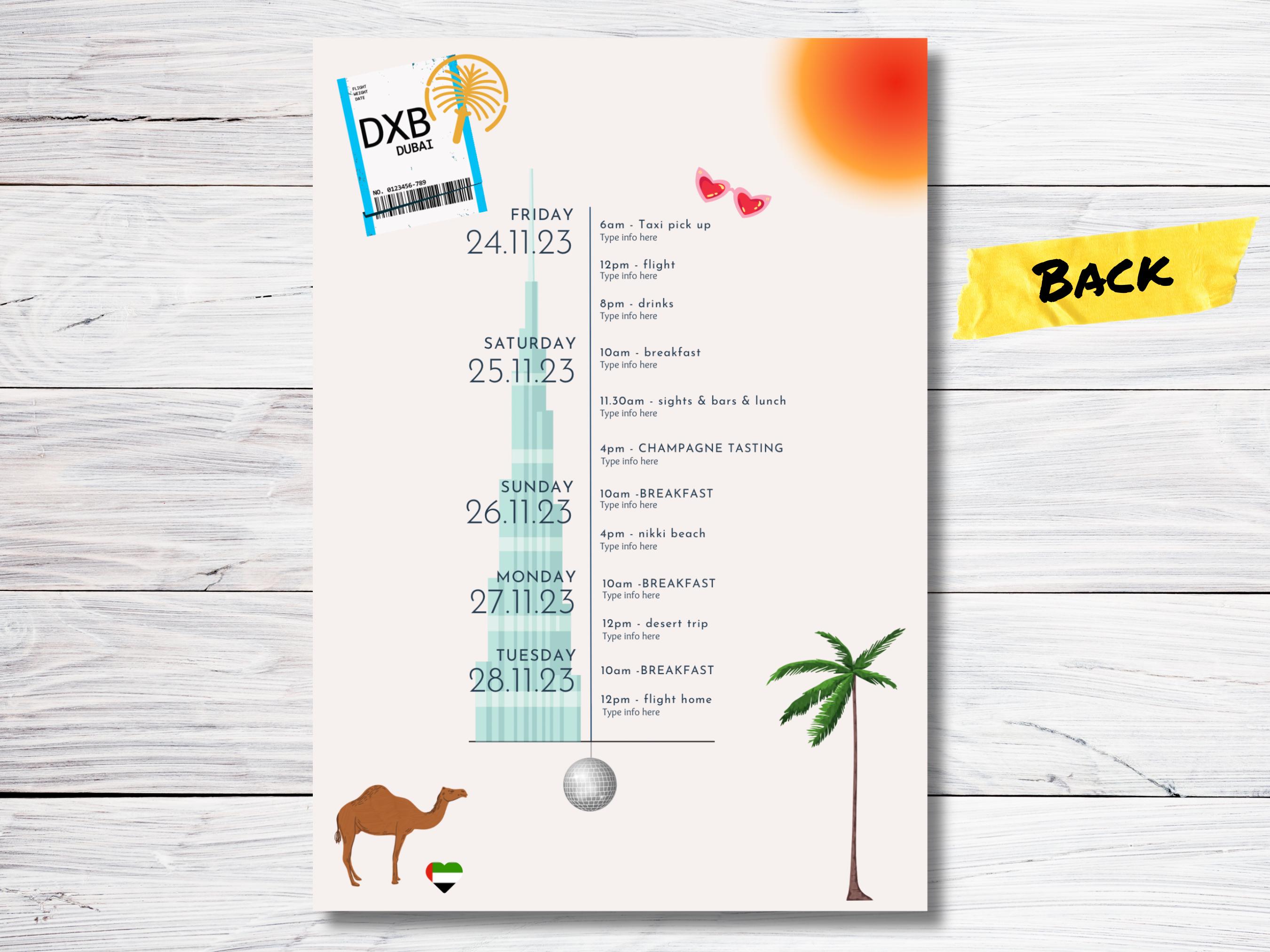 Dubai Trip Itinerary | Birthday | Hen | Weekend Break | Travel ...