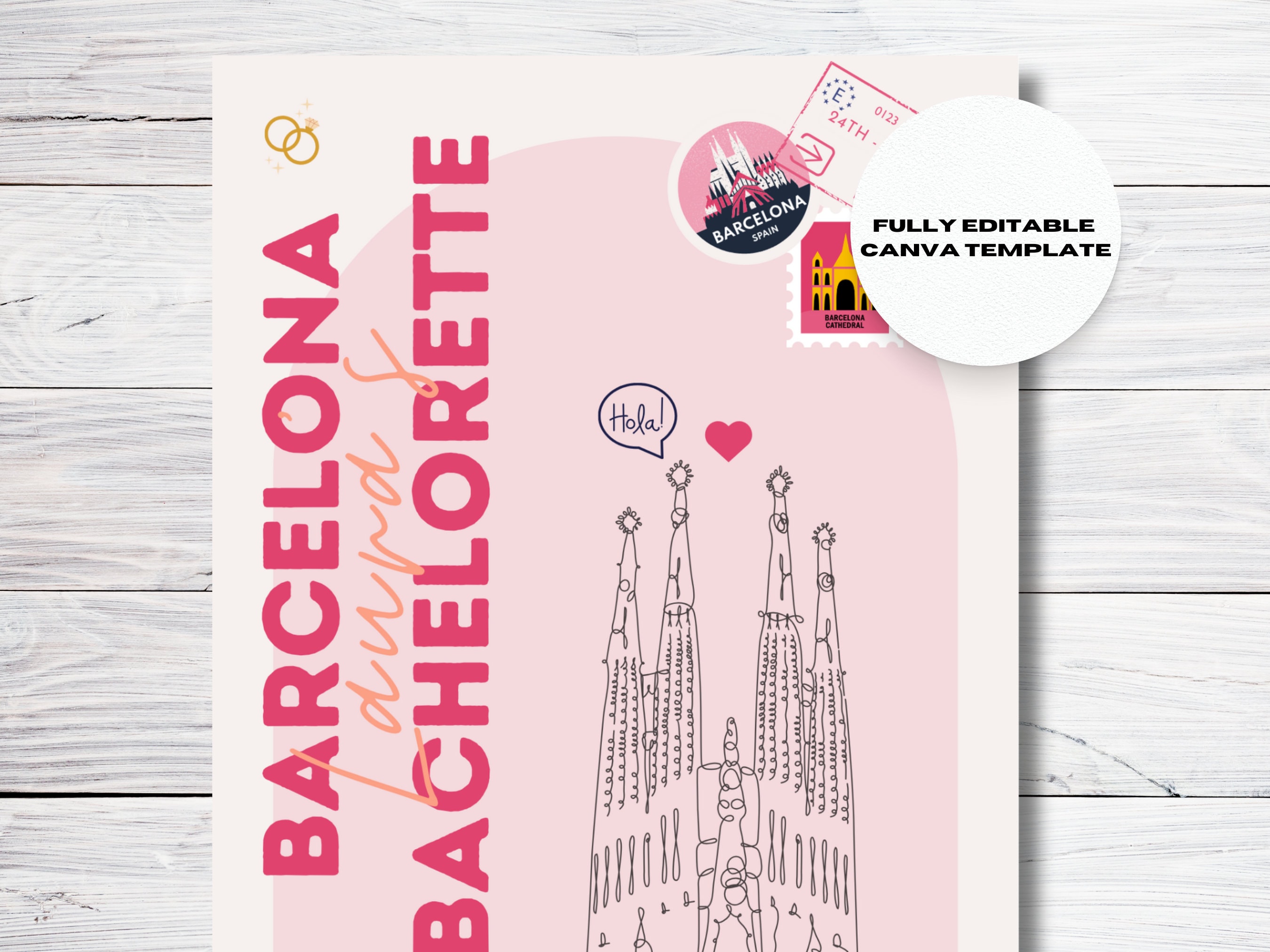 Barcelona Bachelorette Itinerary Template: Editable Weekend Trip ...
