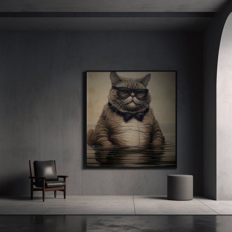 The Fat Cat Clipart, PNG, Commercial Use - Etsy