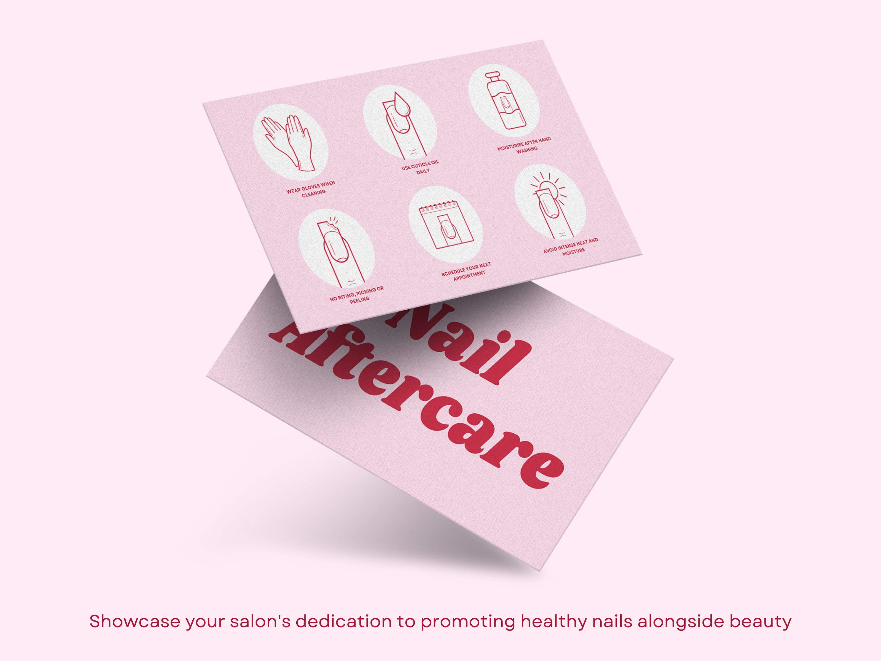 Nail Technician Salon Card Aftercare Guide | Manicure & Pedicure ...