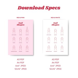 Nail Technician Salon Wall Poster Nail Shapes Guide Beauty Decor ...