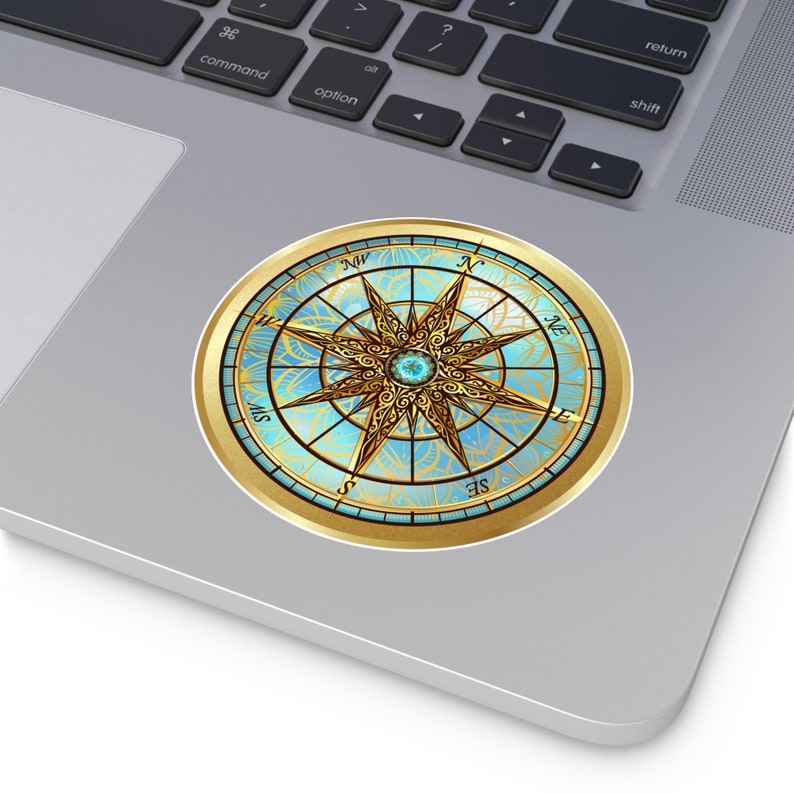 Compass Sticker Waterproof Vinyl Sticker Directional Sticker for Cup ...