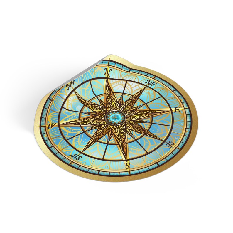 Compass Sticker Waterproof Vinyl Sticker Directional Sticker for Cup ...