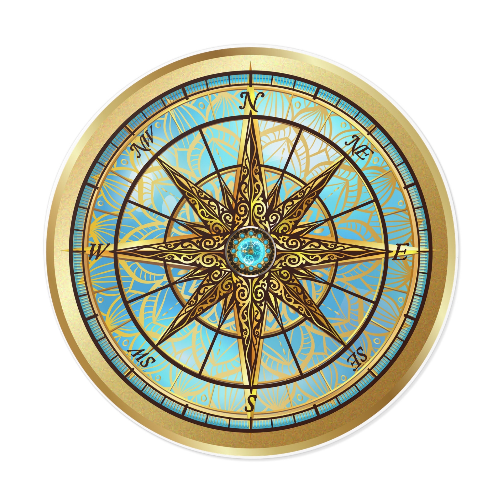 Compass Sticker Waterproof Vinyl Sticker Directional Sticker for Cup ...