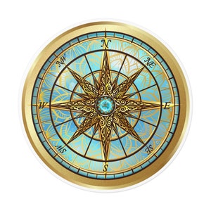 Compass Sticker Waterproof Vinyl Sticker Directional Sticker for Cup ...