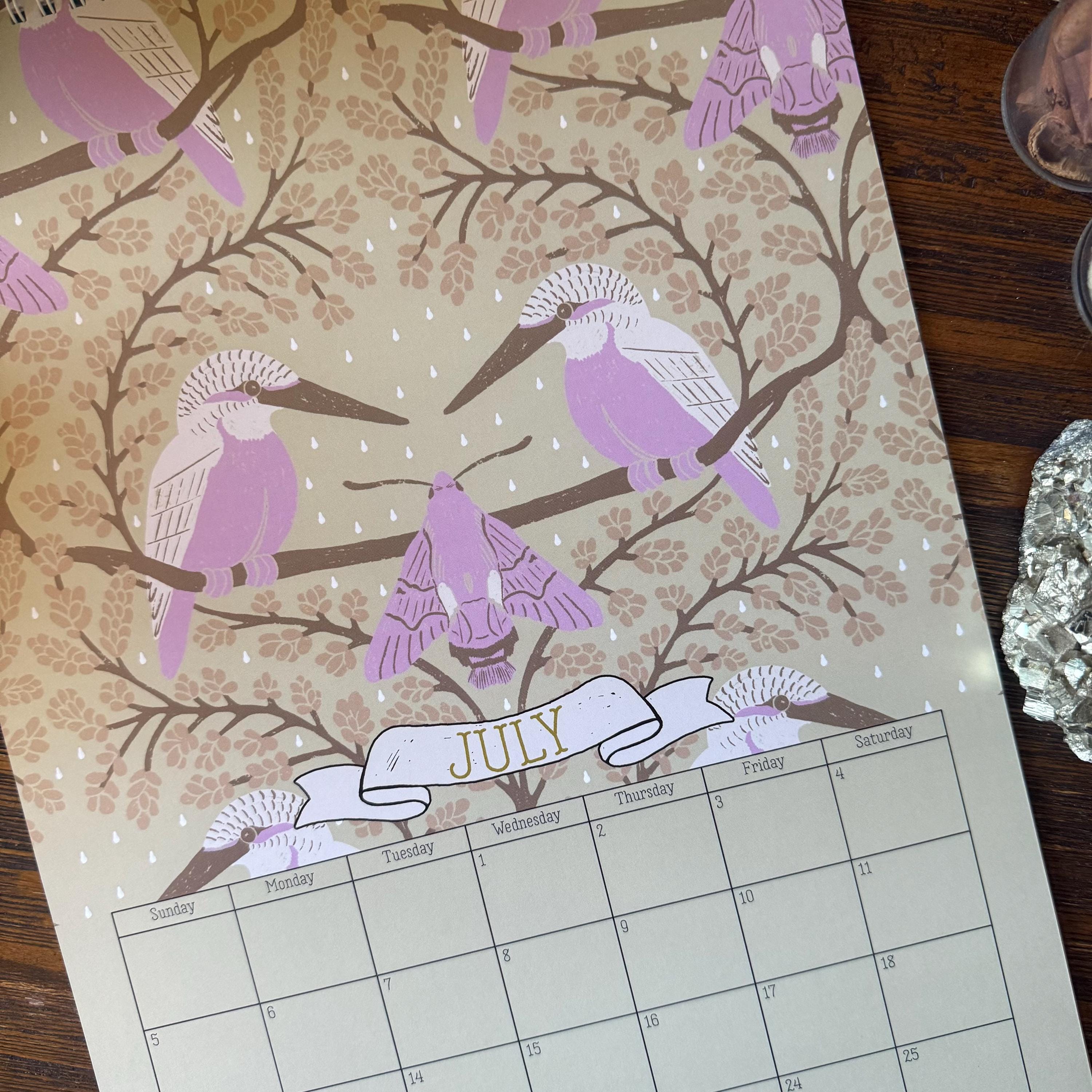 2026 Birds, Moths, Butterflies, and Botanical Calendar - Etsy