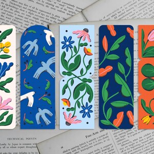 Set of 5 Printable Floral Bookmarks Set | Digital Download | Book Lover ...