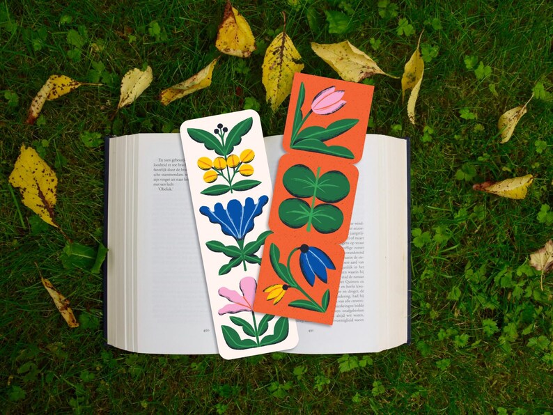 Set of 5 Printable Floral Bookmarks Set | Digital Download | Book Lover ...