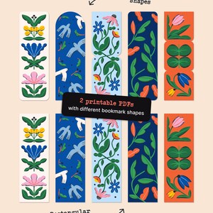 Set of 5 Printable Floral Bookmarks Set | Digital Download | Book Lover ...