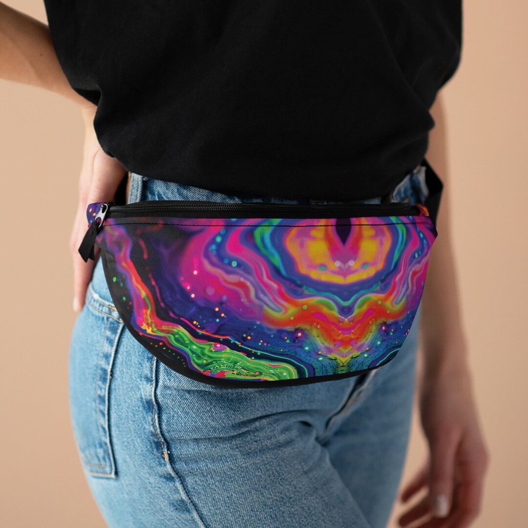 Trippy Cosmic Eye Rave Fanny Pack: Black Light Festival Accessory - Etsy